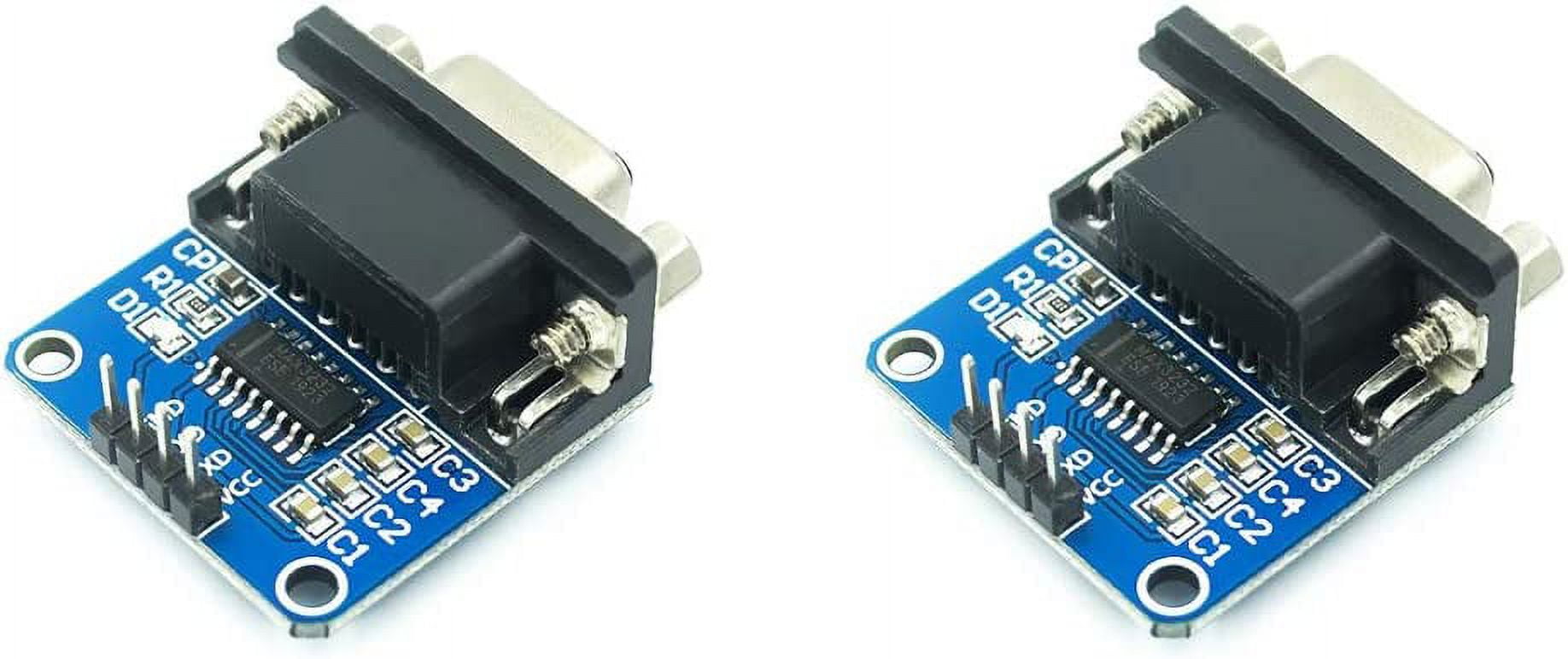 Treedix 2pcs MAX3232 Root Module Connector Chip RS232 to TTL Female Serial Port to TTL DB9 ...