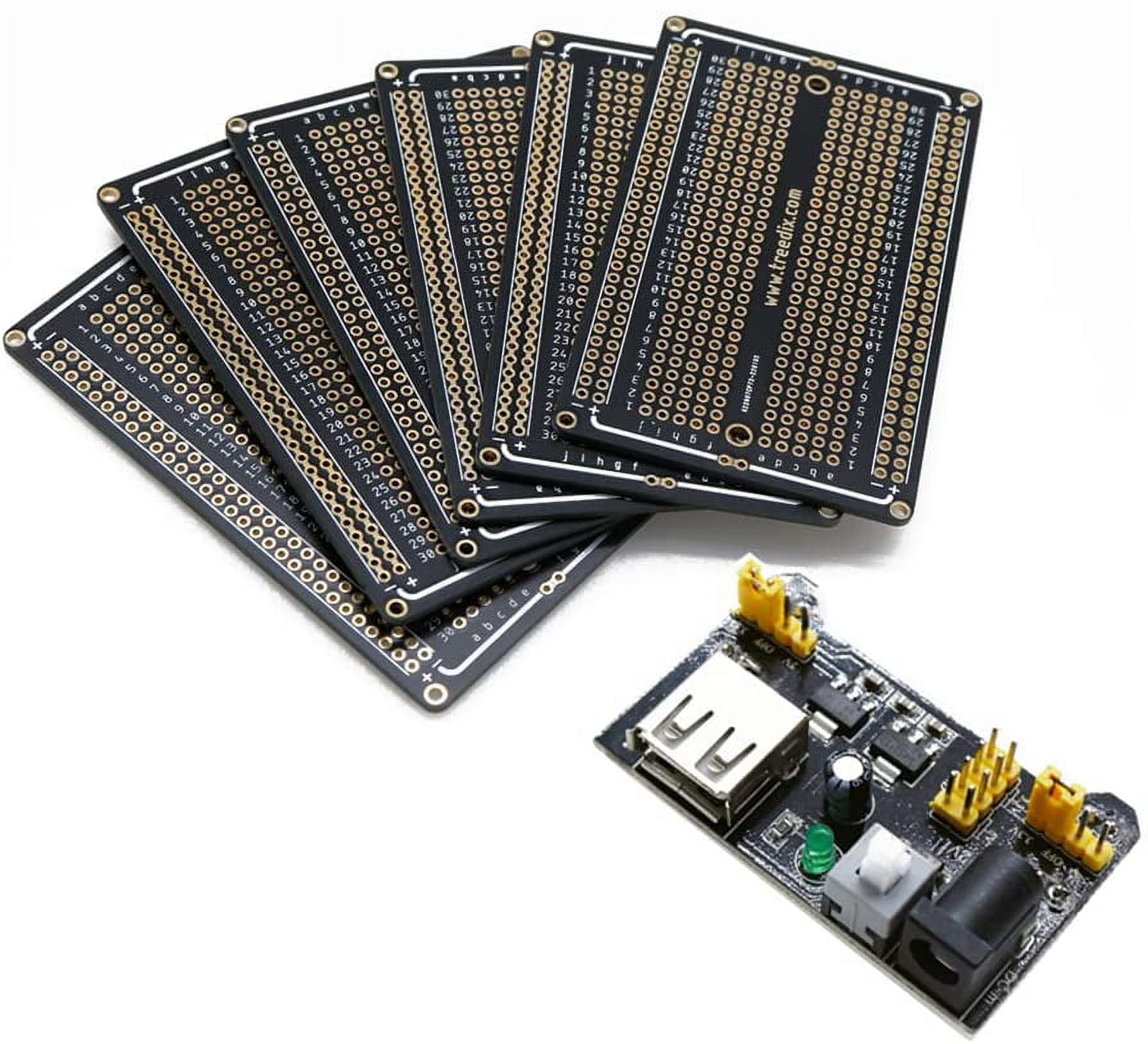 Treedix 3 3v 5v Breadboard Power Supply Moduel With Pcb Proto Board Dc 6 5 12v Or Usb Power