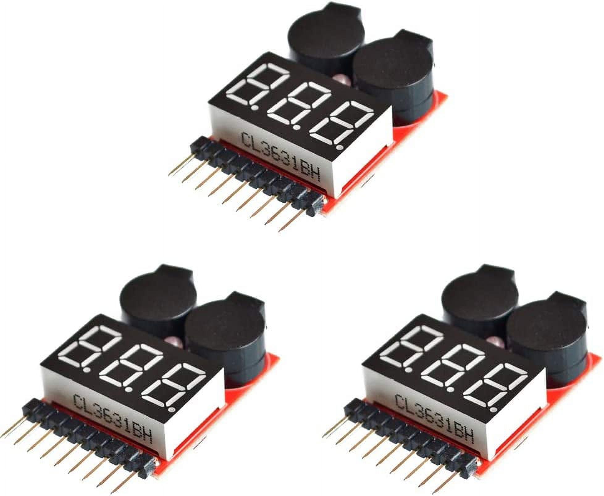 Treedix 3pcs 1S-8S Battery Indicator Voltage Tester RC Low Voltage ...