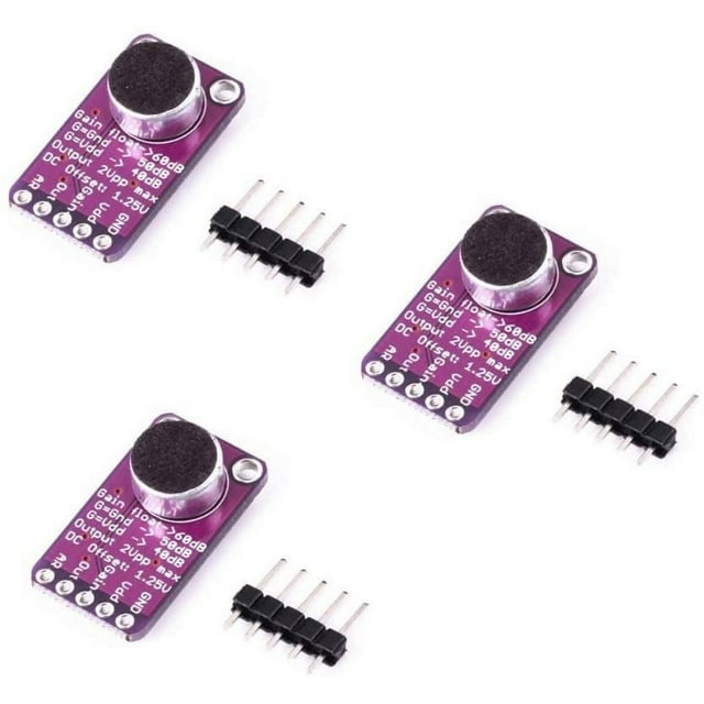 Treedix 3pcs Max9814 Electret Microphone Amplifier Module With Auto