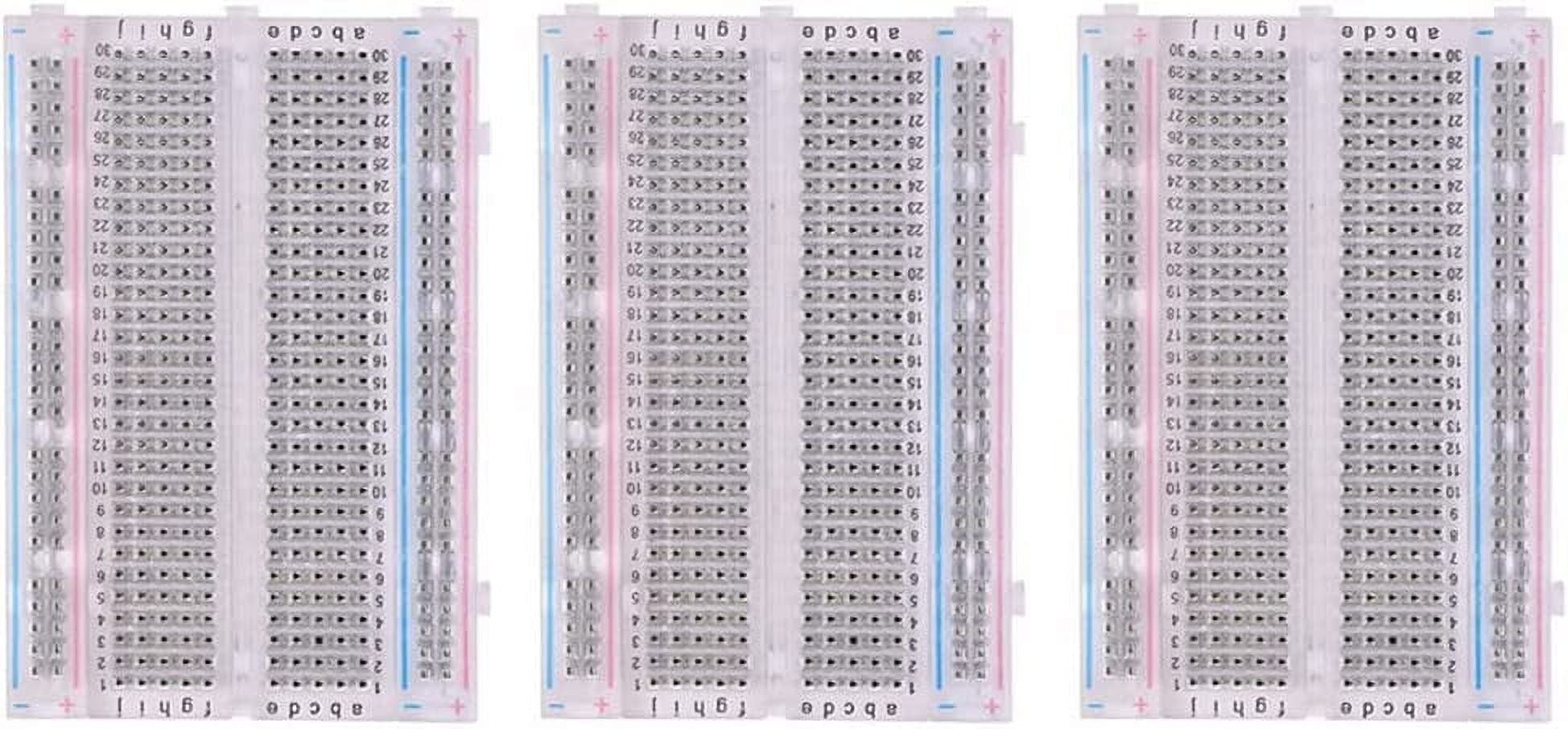 Treedix 3pcs Transparent Plastic Mini Solderless Breadboard 400 Tie ...