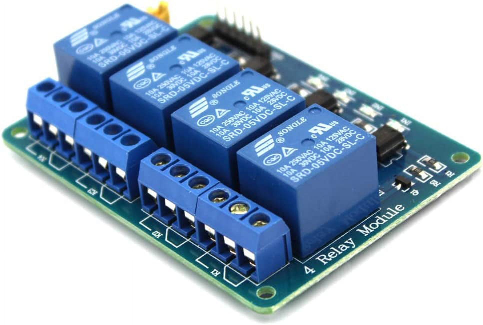Treedix 4 Channel DC 5V Relay Module with Optocoupler - Walmart.com