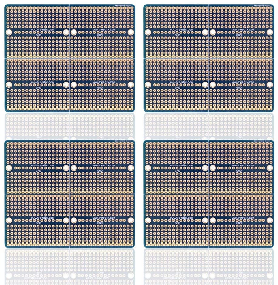 Treedix 4 pcs Universal Board Solderable BreadBoard Split Design PCB ...