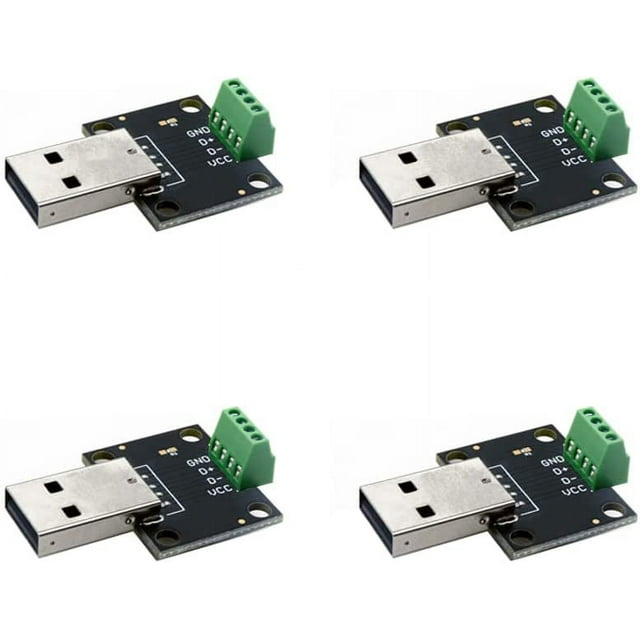 Treedix 4PCS USB Type A Male Breakout Board USB to DIP Adapter Board ...