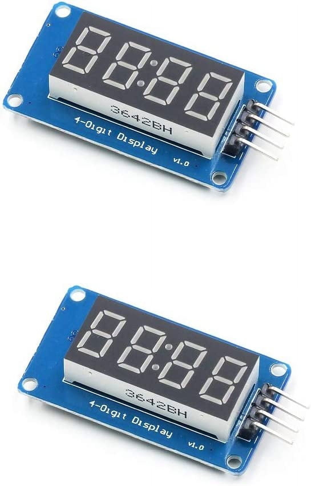 Treedix 4pcs 0.36 inch 4-Digit Tube LED Segment Display Module Red Common Anode TM1637 Drive ...