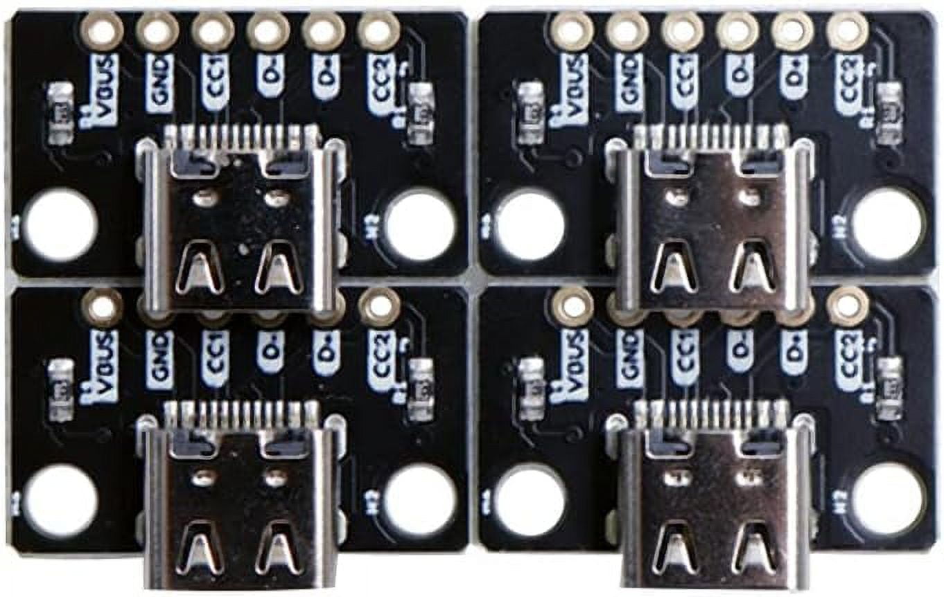 Treedix 4pcs USB Type-C Breakout Board Serial Basic Breakout Female ...