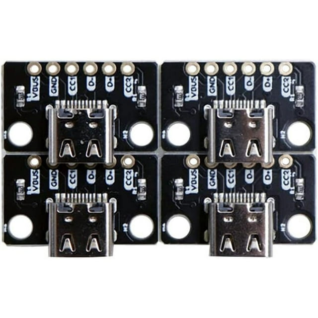 Treedix 4pcs USB Type-C Breakout Board Serial Basic Breakout Female ...
