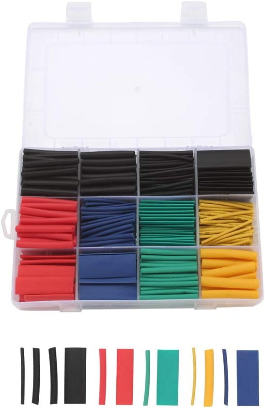 Treedix 560pcs 2:1 Heat Shrink Tube Assortment Electrical Wire Cable ...