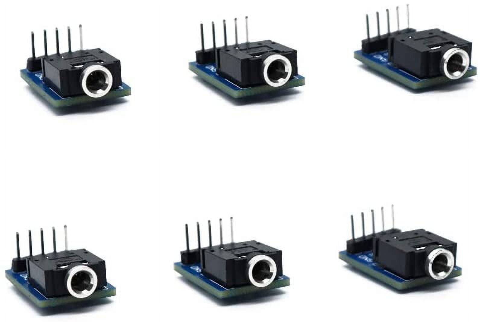 Treedix 6pcs 3.5mm Female Audio Jack Breakout Board Plastic PCB Mount 5 ...