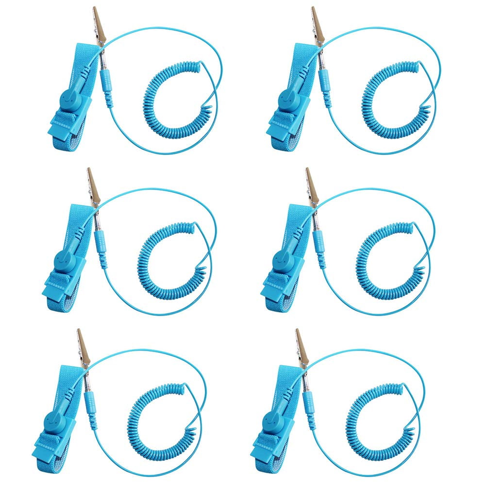 Treedix 6pcs Anti-Static Wrist Strap Grounding Strap Discharge The ...