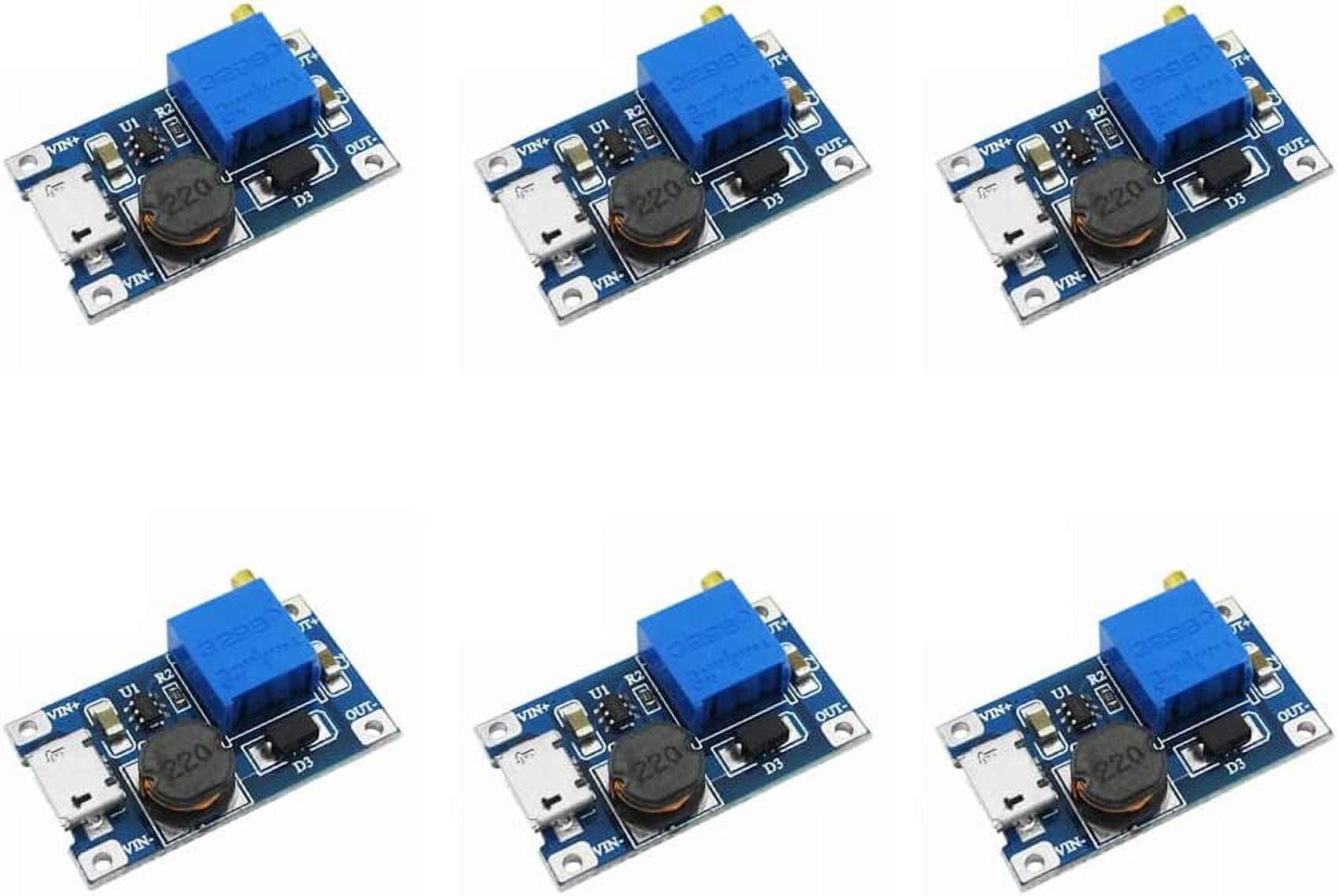 Treedix 6pcs MT3608 with Micro USB DC-DC Step Up Boost Module 2V-24V to ...