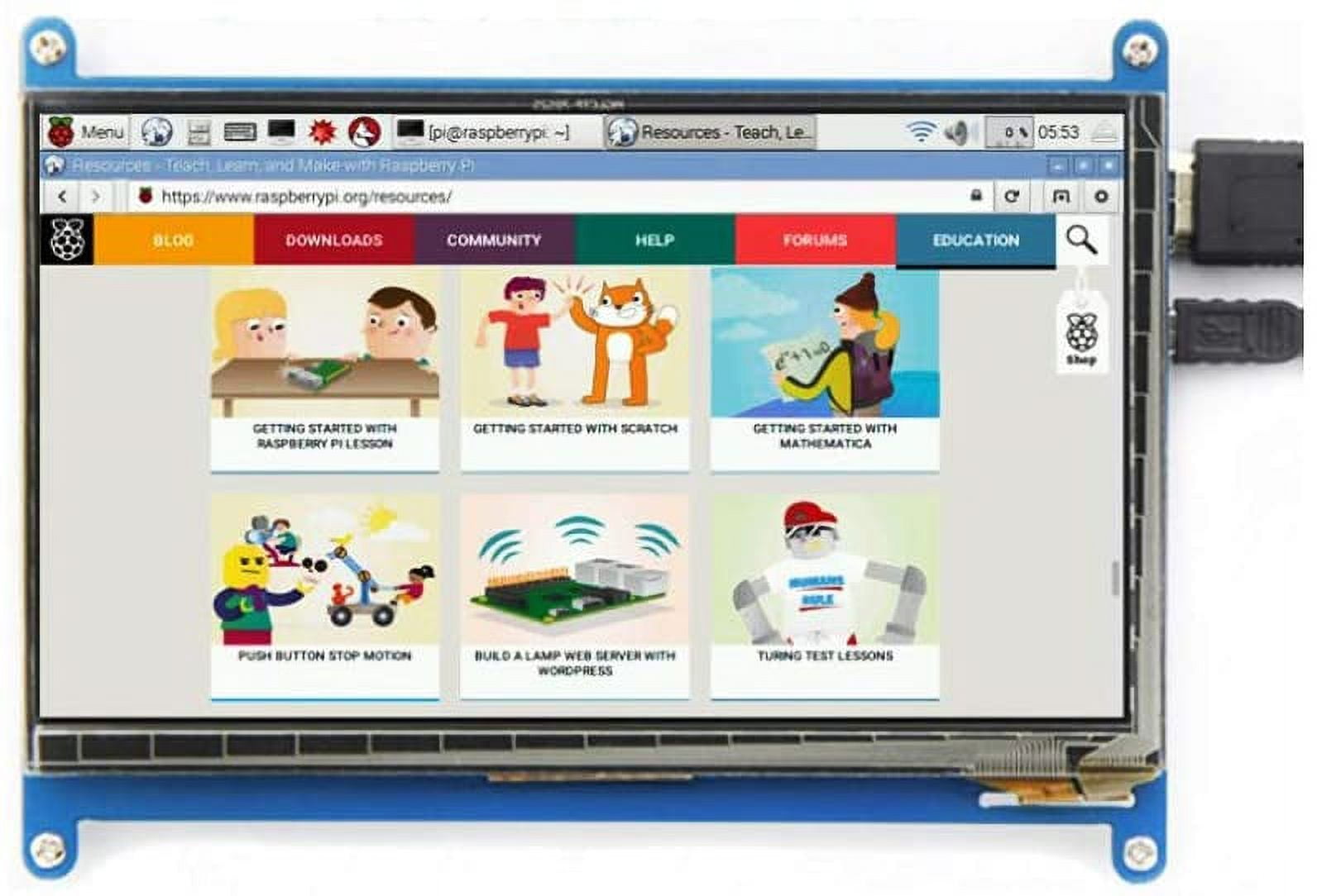 Treedix 7 inch Capacitive Touch Screen LCD Display Monitor HDMI Module ...