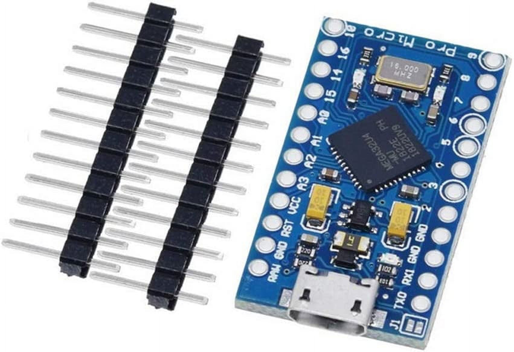 Treedix ATmega32U4 5V/16MHz Microcontroller Board Module with Pin Header Compatible with Arduino ...