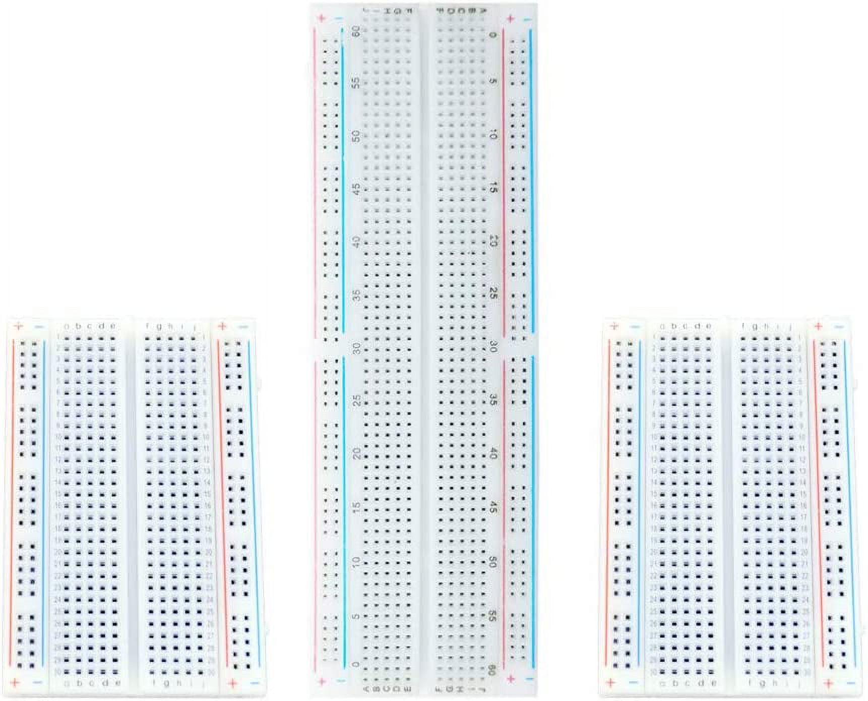 Treedix Breadboad Solderless Prototype PCB Board Kit MB-102 Breadboard Kit 830 Point Solderless ...