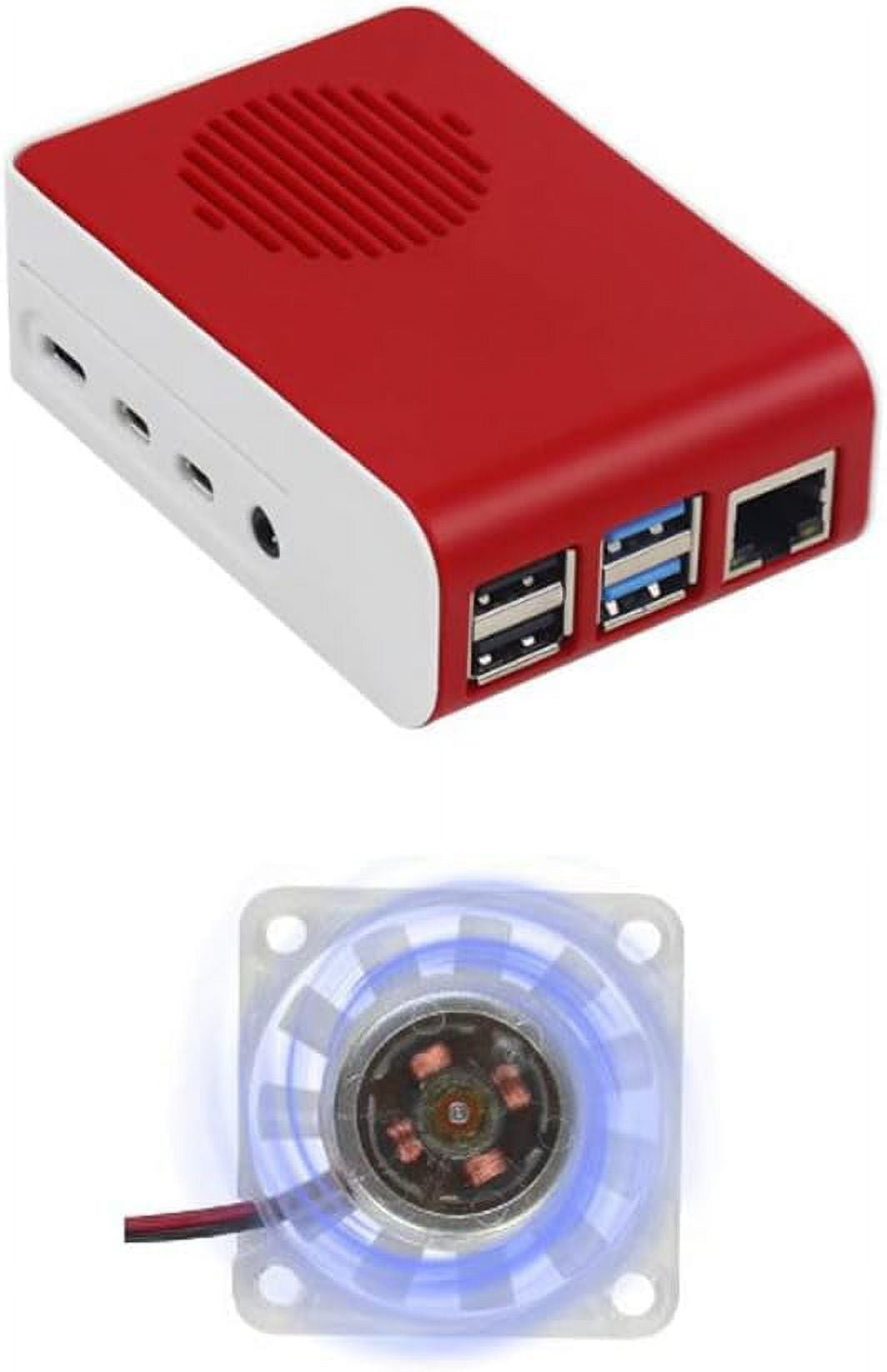 Treedix Case with Dazzling LED Cooling Fan, Raspberry pi Heatsink for ...