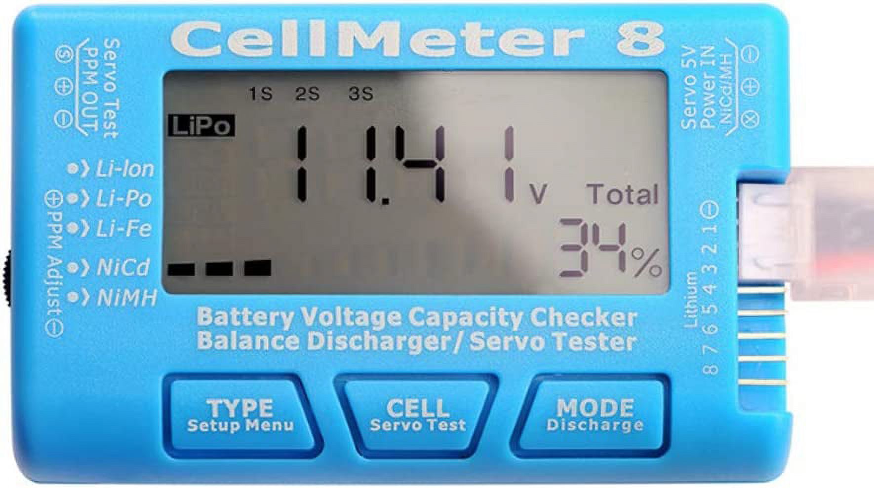 Treedix Cellmeter-8 Battery Capacity Checker Servo Tester with ...