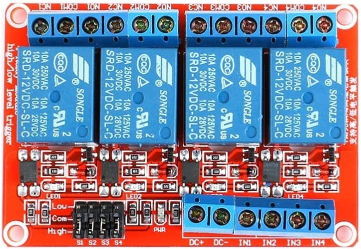 Treedix DC 5V Channel Relay Board Module Isolated Optocoupler High and Low Level H/L Level ...