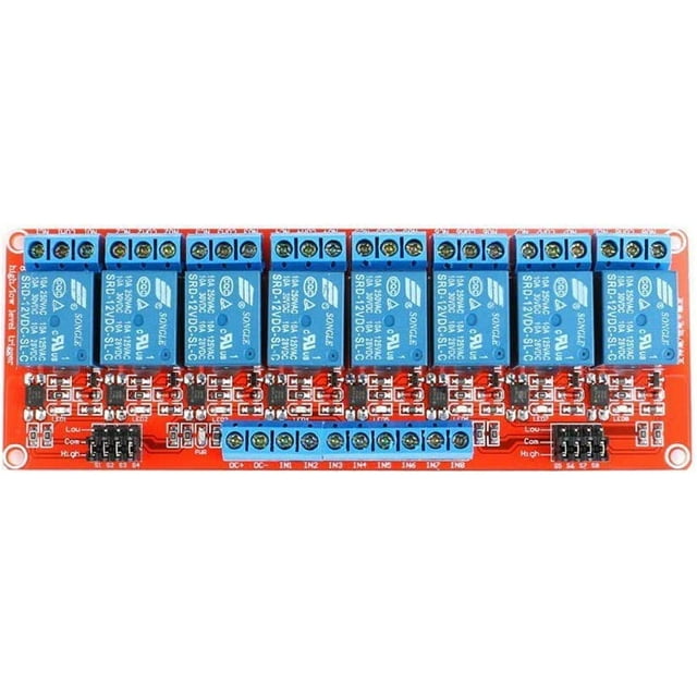 Treedix DC 5V Channel Relay Board Module Isolated Optocoupler High and Low Level H/L Level ...