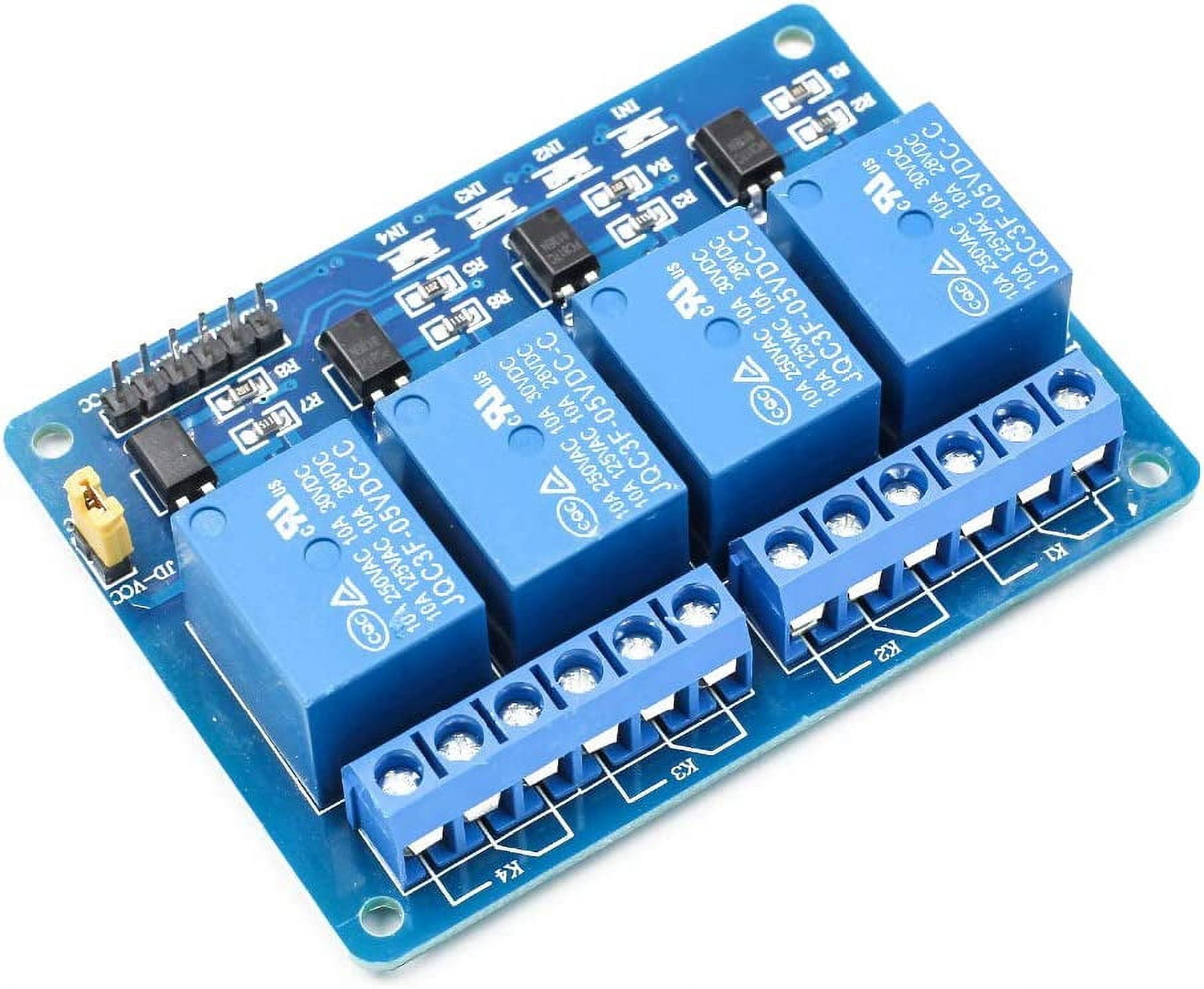 Treedix Relay Module Board 4 Channel 12V Optocoupler High or Low Level Trigger PLC IOT ...