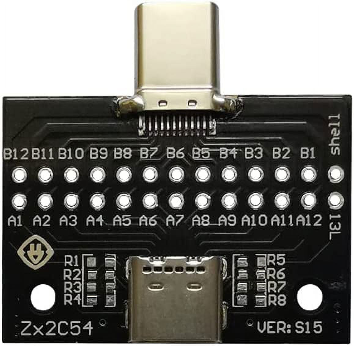 Treedix USB 2.0 Type-C Male to Female 24Pin Test Socket Board USB-C ...