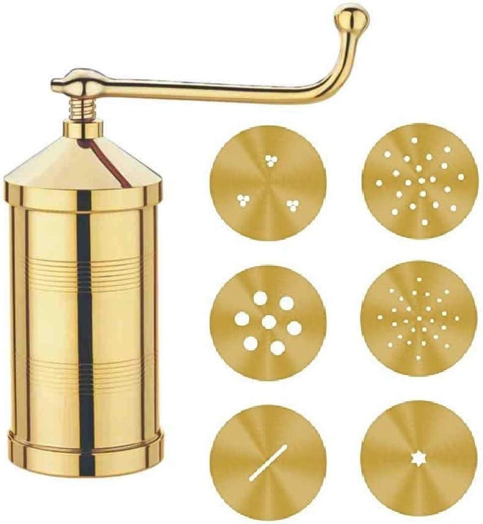 TreegoArt Pure Brass Sev Chakli Gathiya Sevaia Maker with 6 Different ...