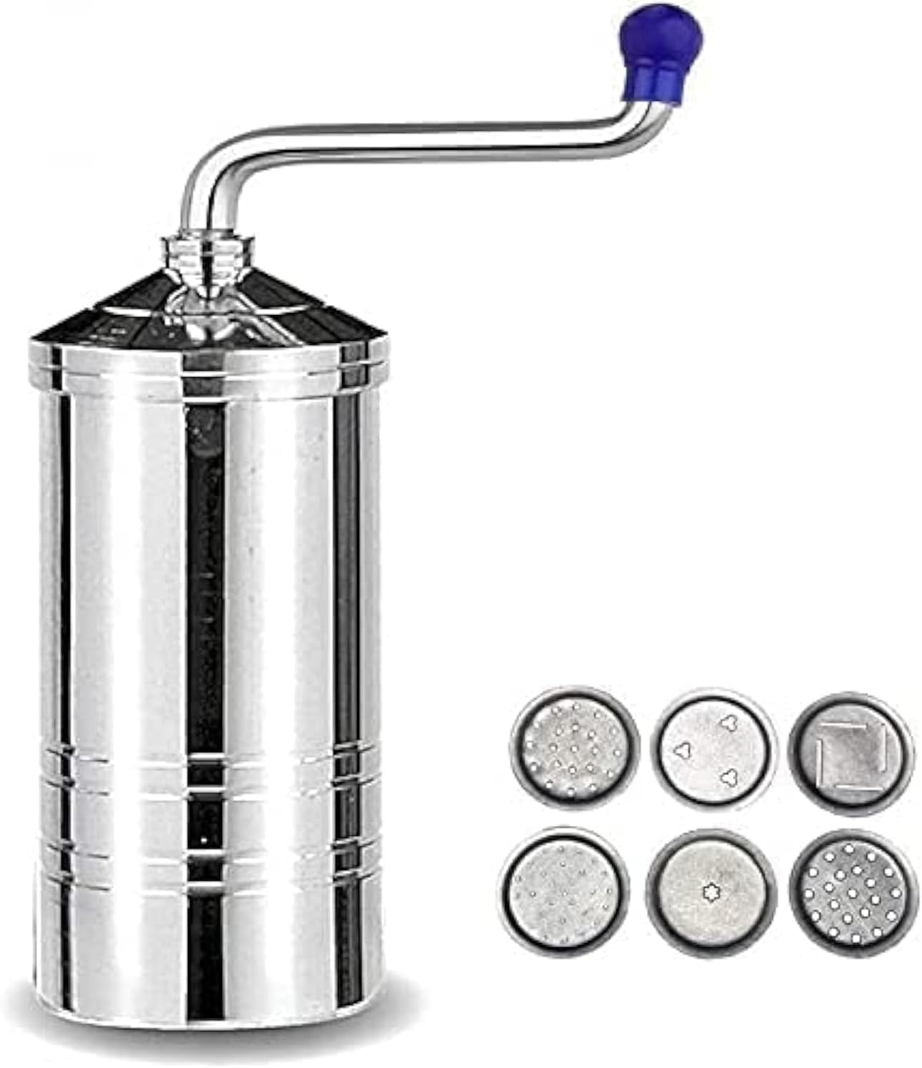 TreegoArt Stainless Steel Sev Sancha Machine/Muruku Maker With 6 Jali ...