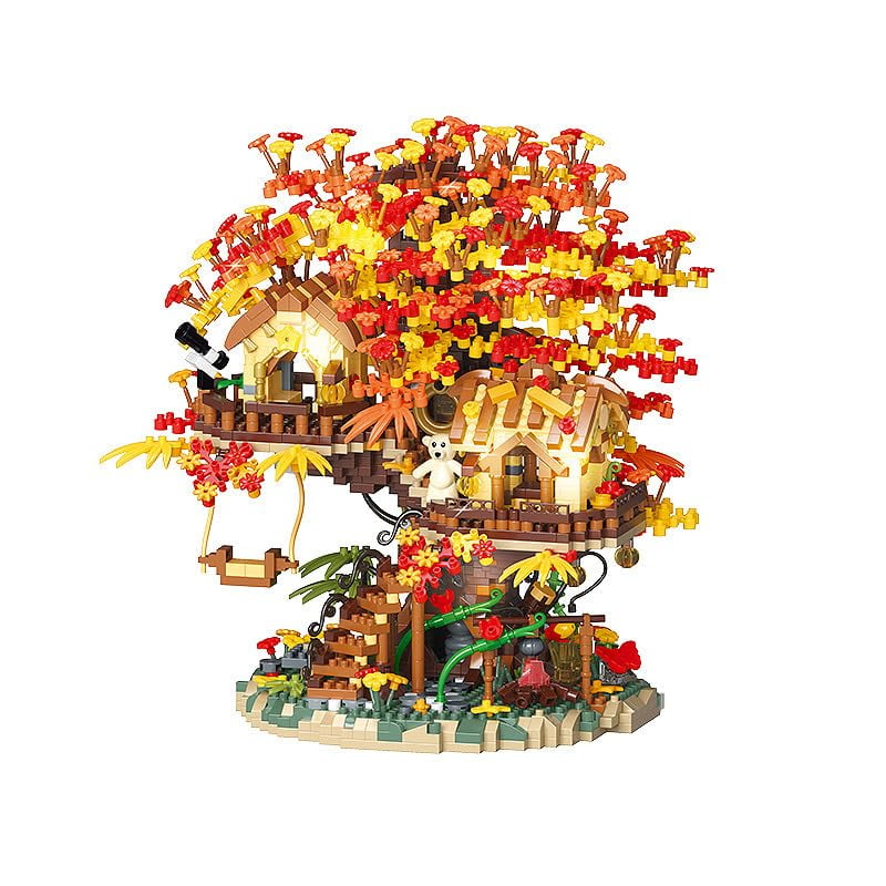 Treehouse Building Blocks Set with LED Lights-2725 KMC2PCS Micro Bricks ...