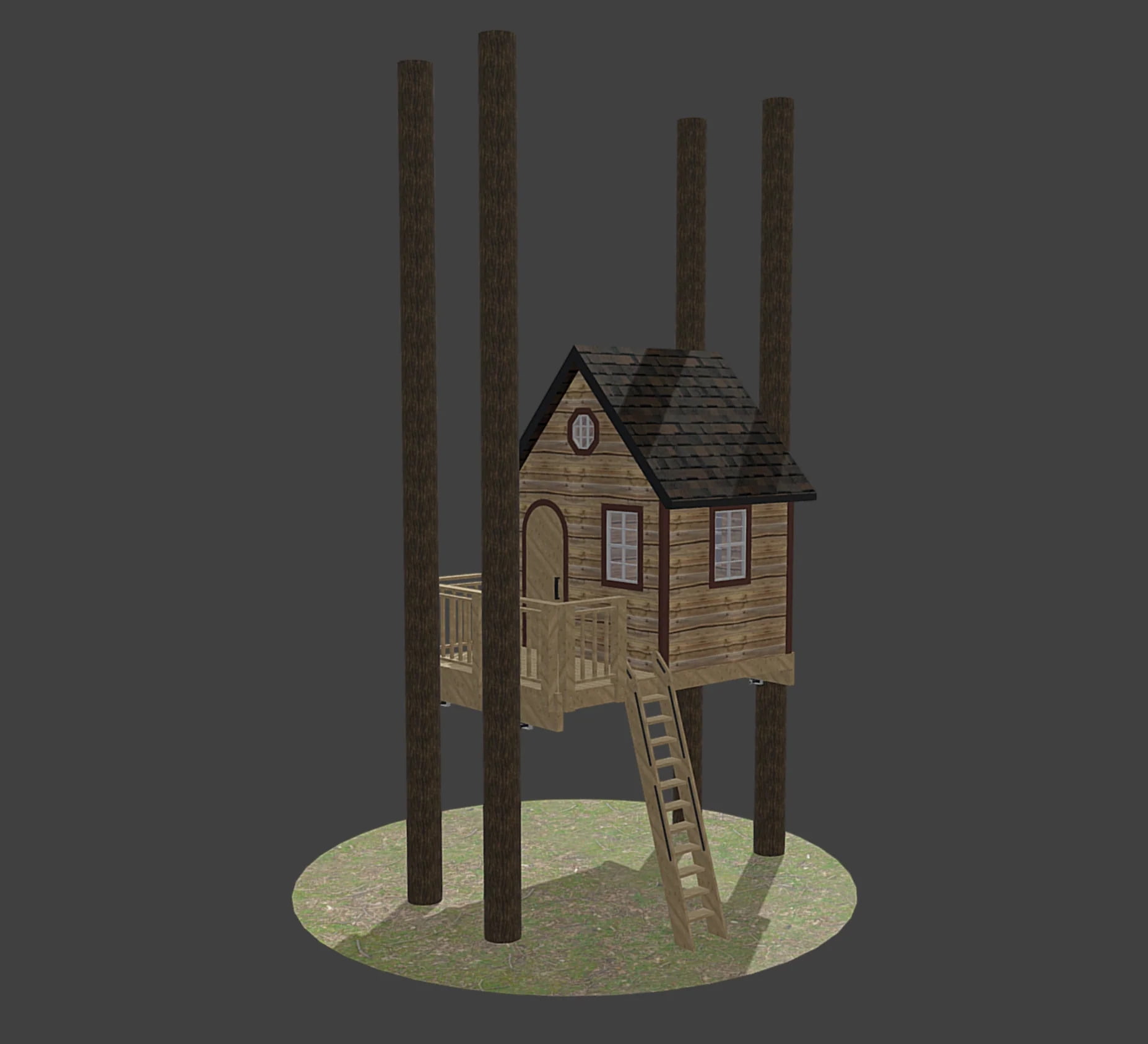 Treehouse Hardware Kit, 4 Tree Support, Powder Coated, Treehouse ...