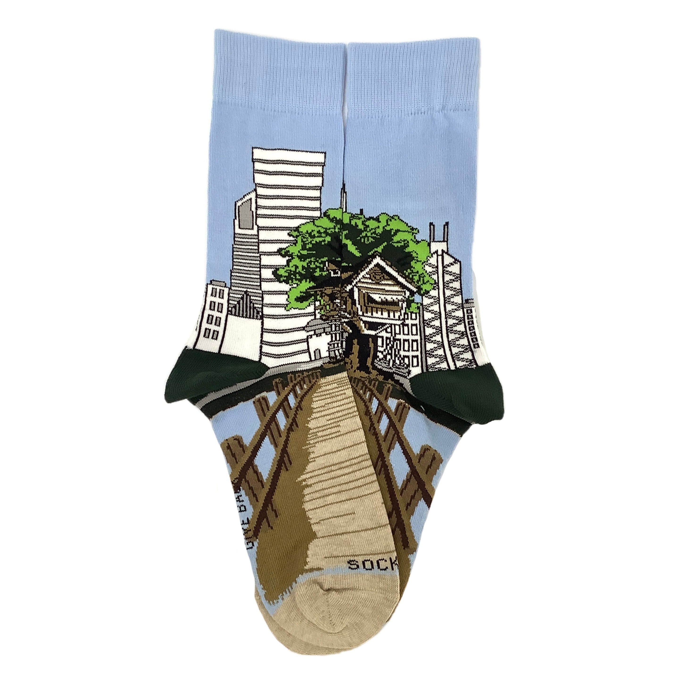 Treehouse in the City Socks from the Sock Panda (Adult Small - Shoe ...