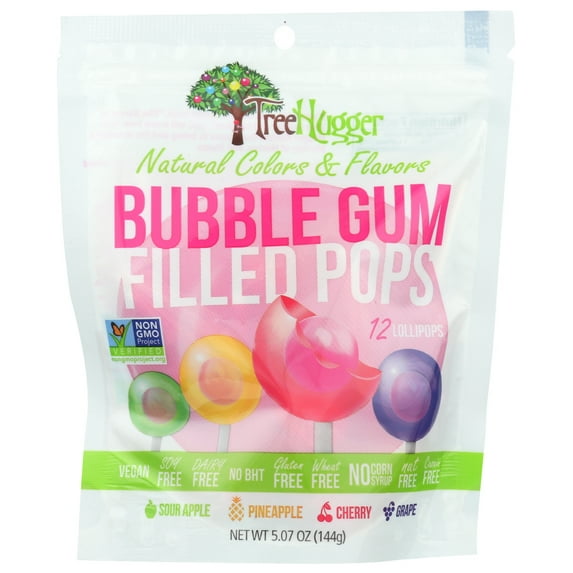 Treehugger Natural Bubble Gum Filled Lollipops, 12 Each - Walmart.com