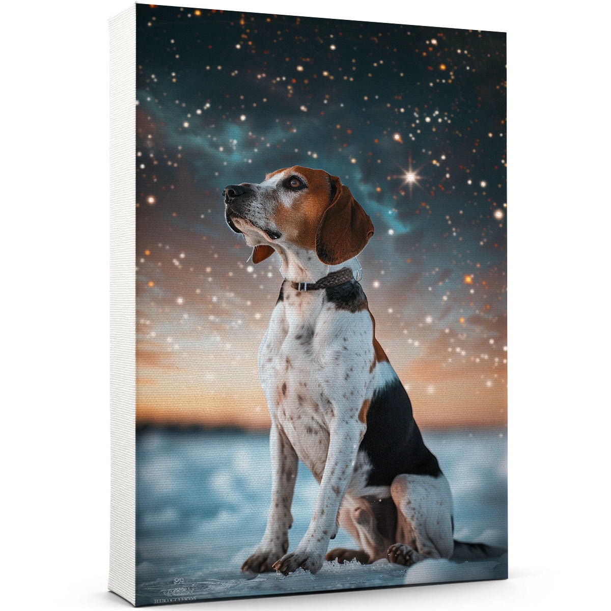 Treeing Walker Coonhound Dog Art Starry Night-Inspired - Contemporary ...