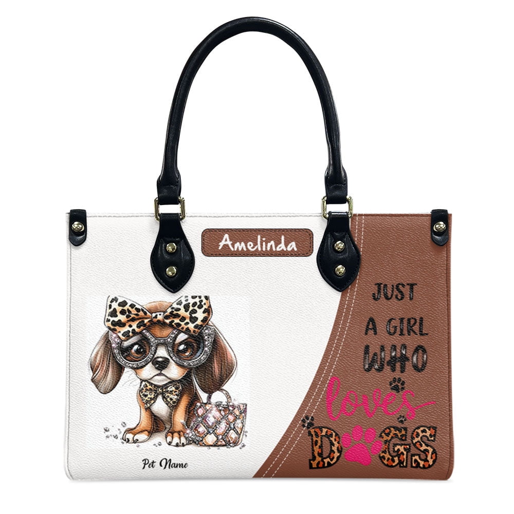 Treeing Walker Coonhound Dog Bag, Personalized Leather Handbags For ...