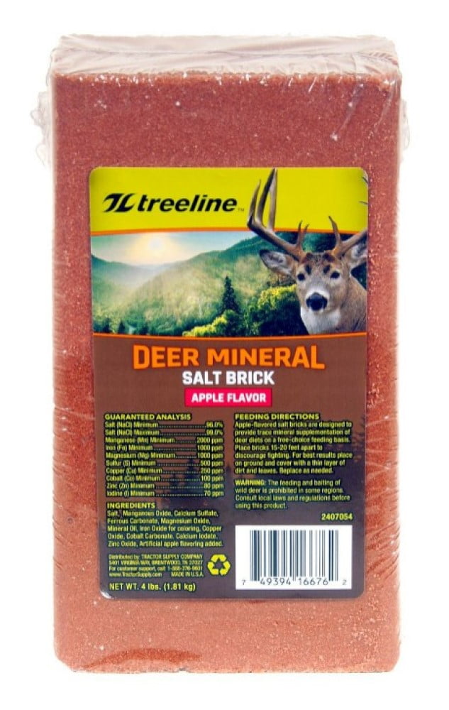 Treeline 2407054 Deer Mineral Salt Brick Apple Flavor - Walmart.com