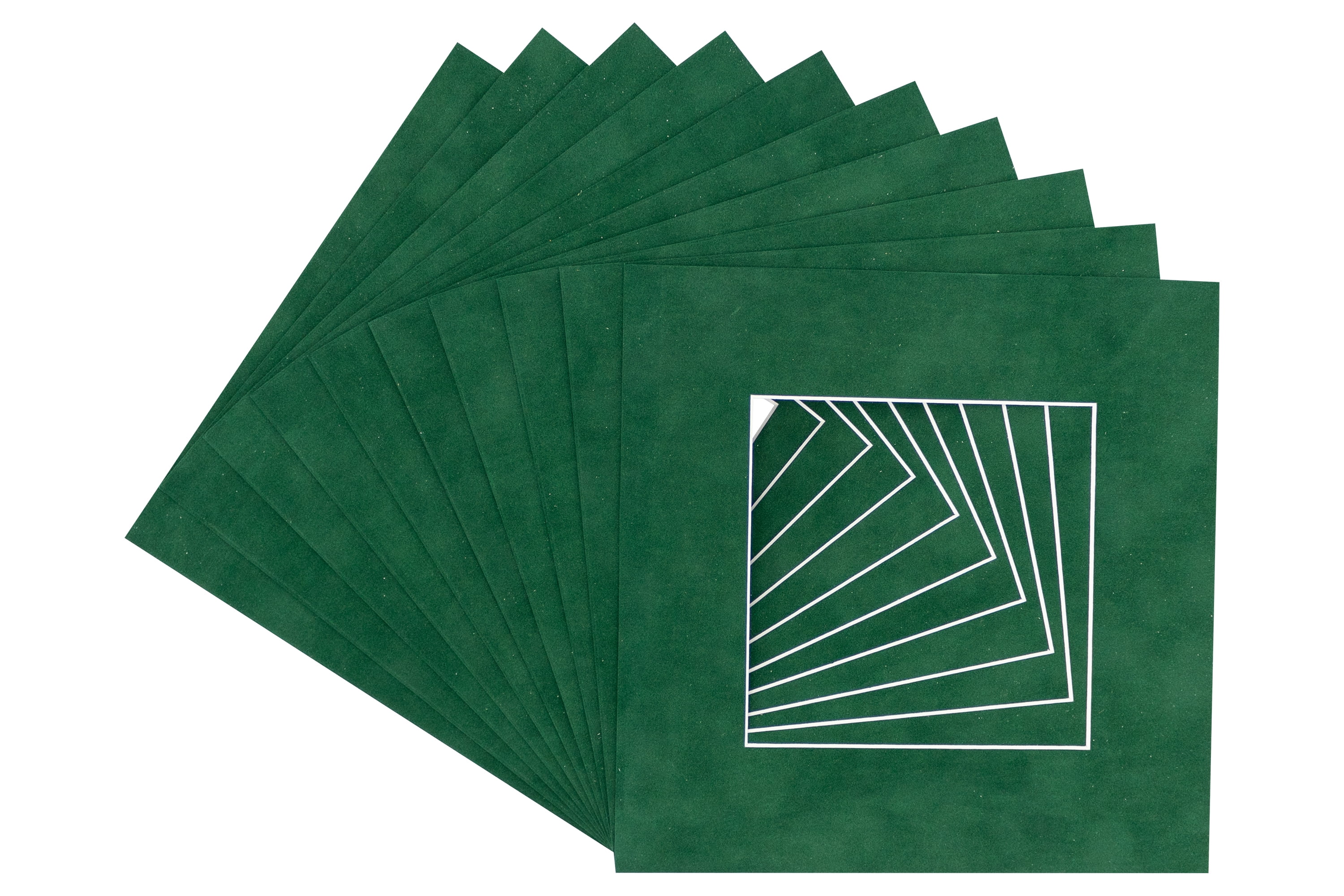 Treeline Suede Acid Free 20x20 Picture Frame Mats with White Core Bevel ...