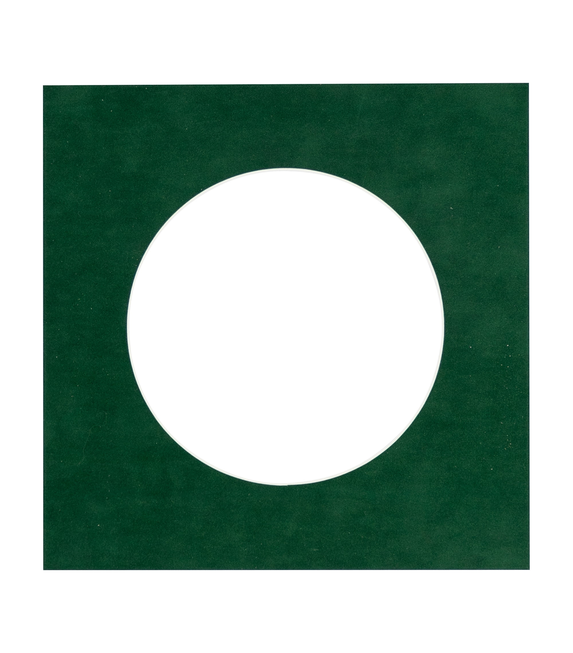 Treeline Suede Acid Free 7x7 Cirlce Picture Frame Mat with White Core ...