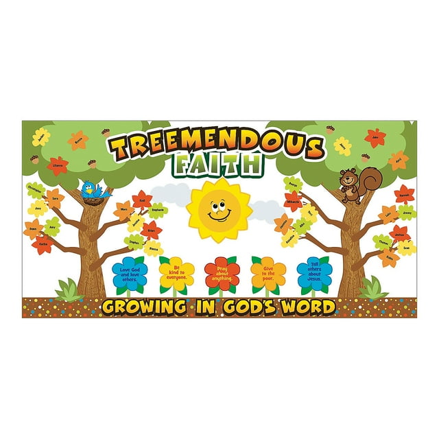 Treemendous Faith Bulletin Board Set - Educational - 1 Piece - Walmart.com