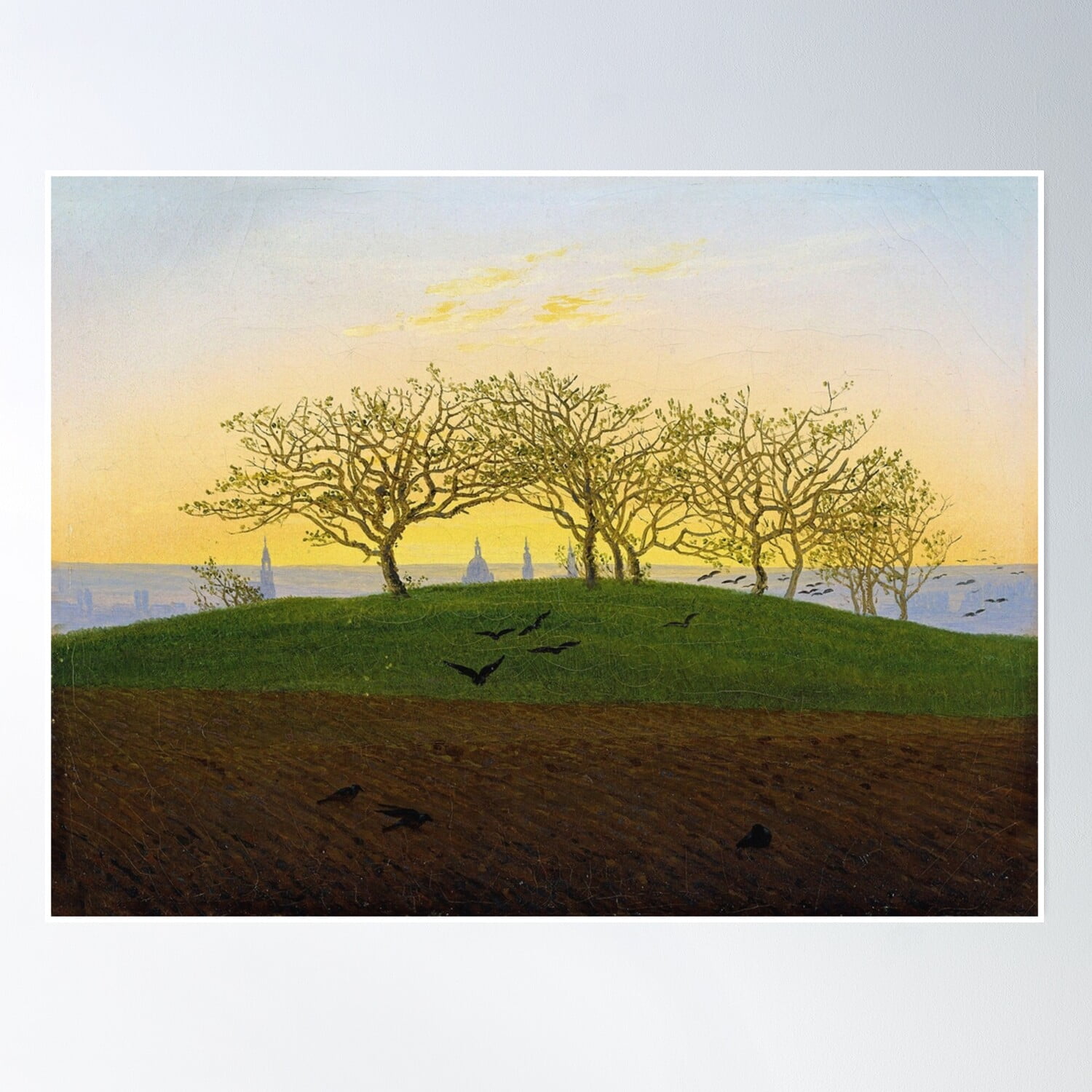 Trees At Dawn - Casper David Friedrich Poster Wall Art, Modern Wall ...