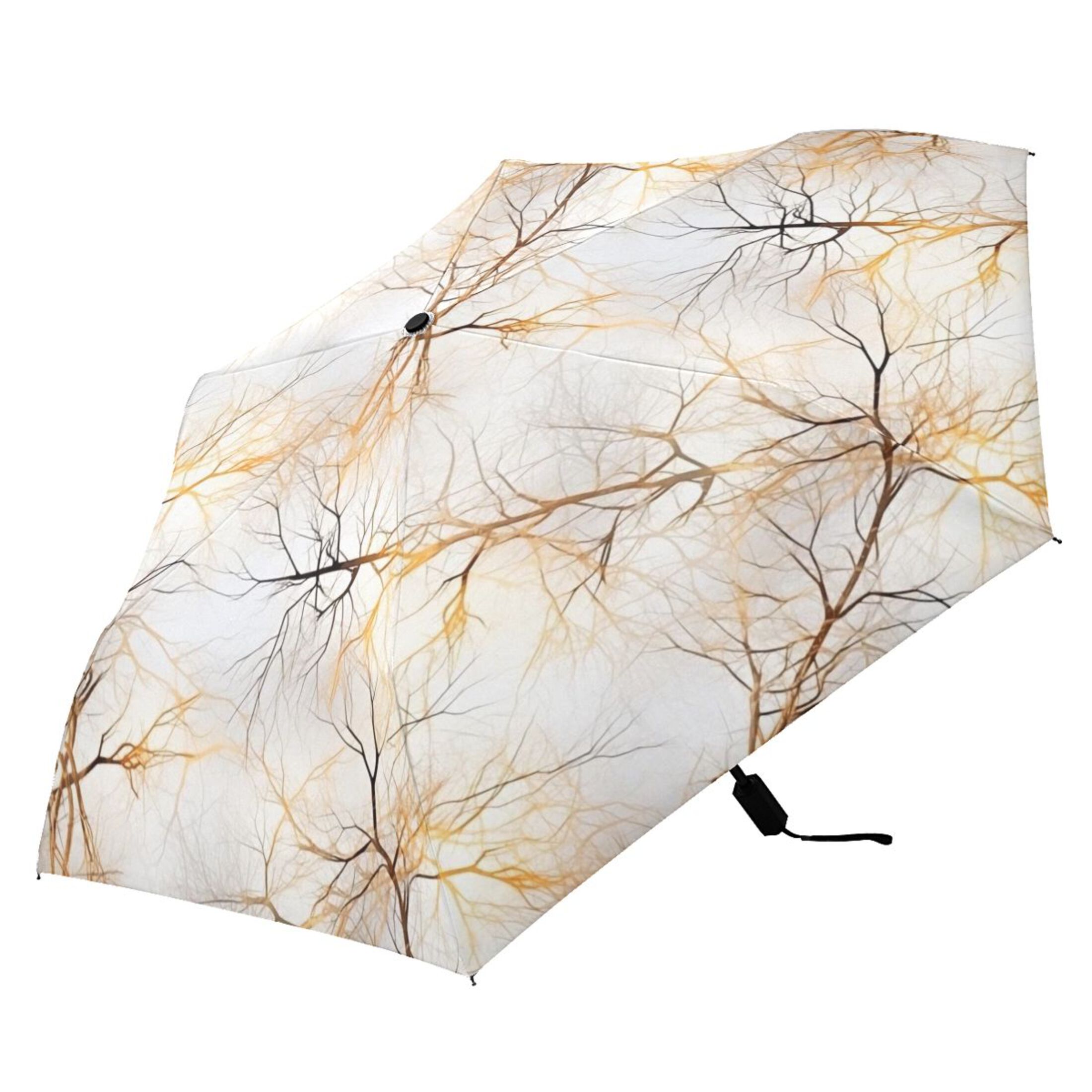 Trees Branch Compact Folding Umbrella for Rain Windproof Travel ...