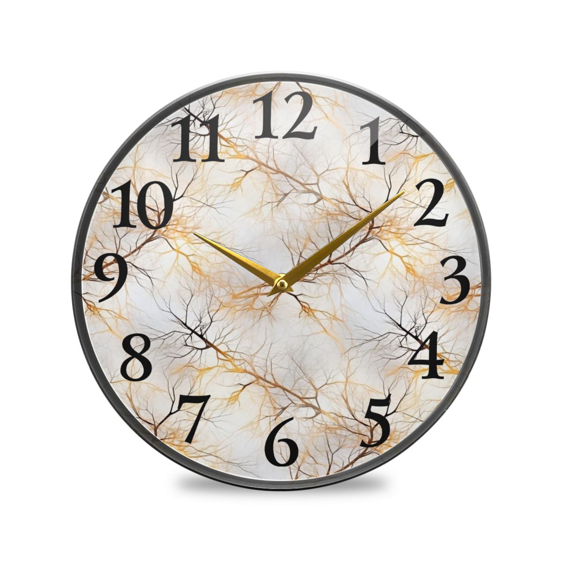 Trees Branch Wall Clocks Battery Operated 9.5 Inch Round Clock Acrylic ...