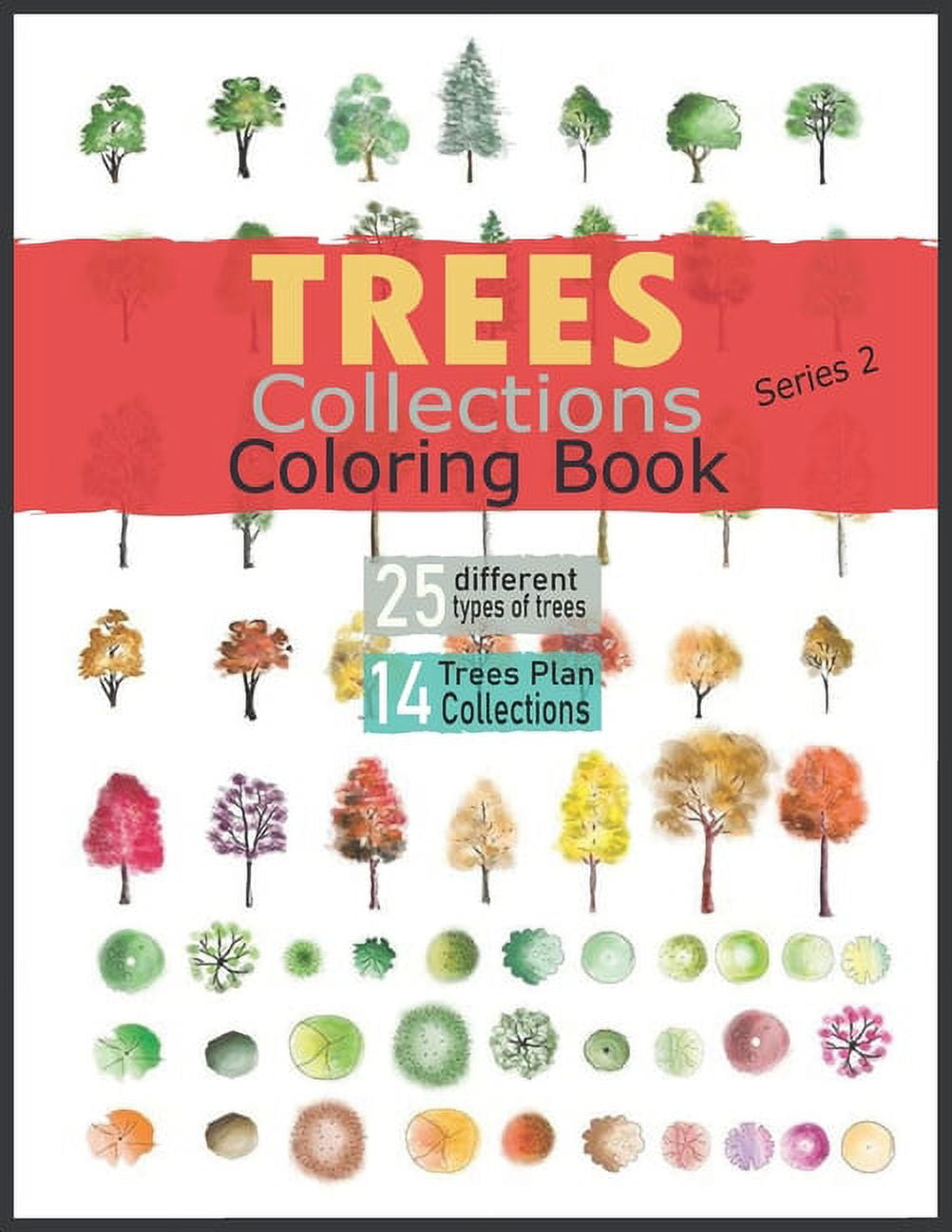 Trees Collections Coloring Book Series 2: Beautiful Trees Kids coloring ...