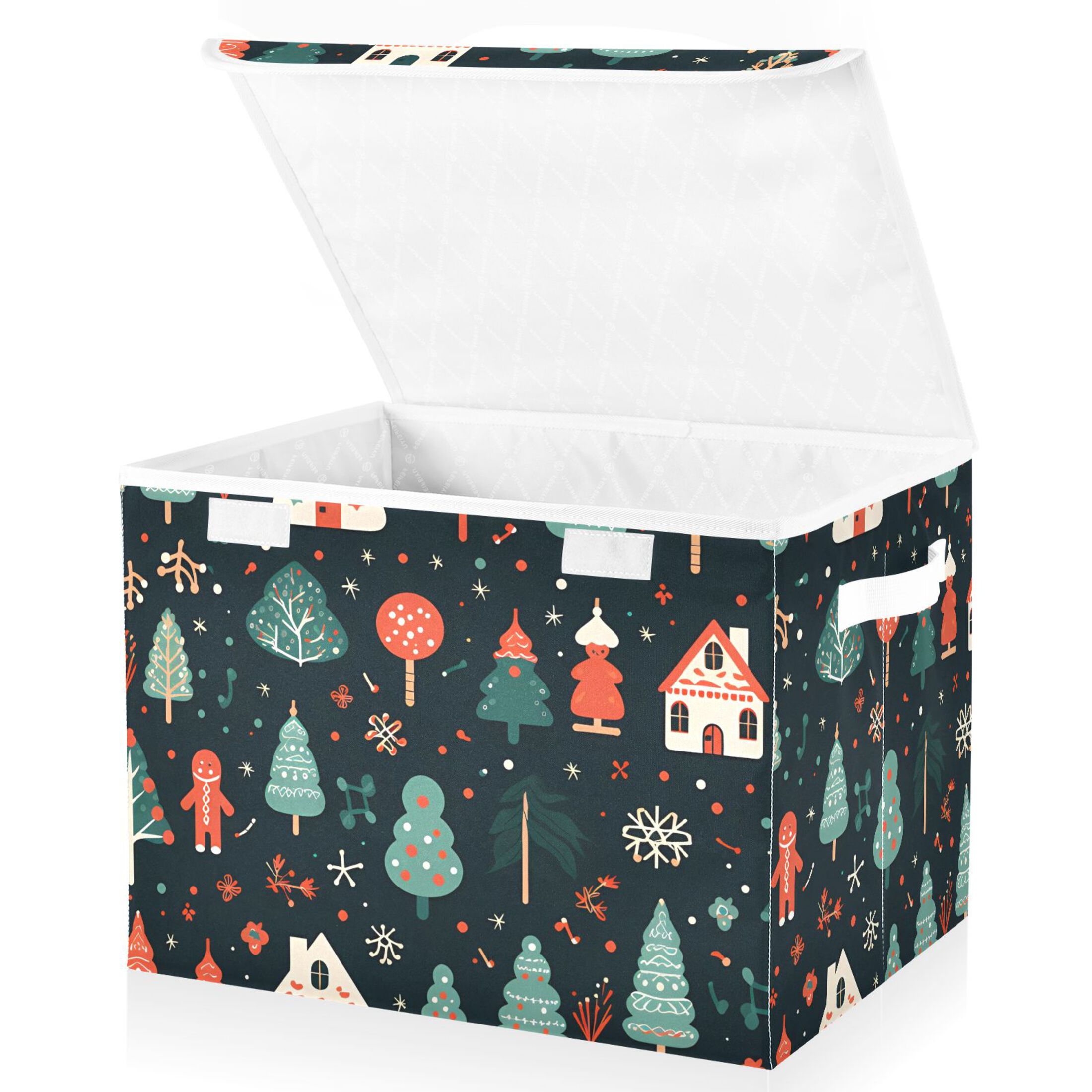 Trees Cute House Large Lidded Bin Foldable Storage Baskets Boxes Cubes ...