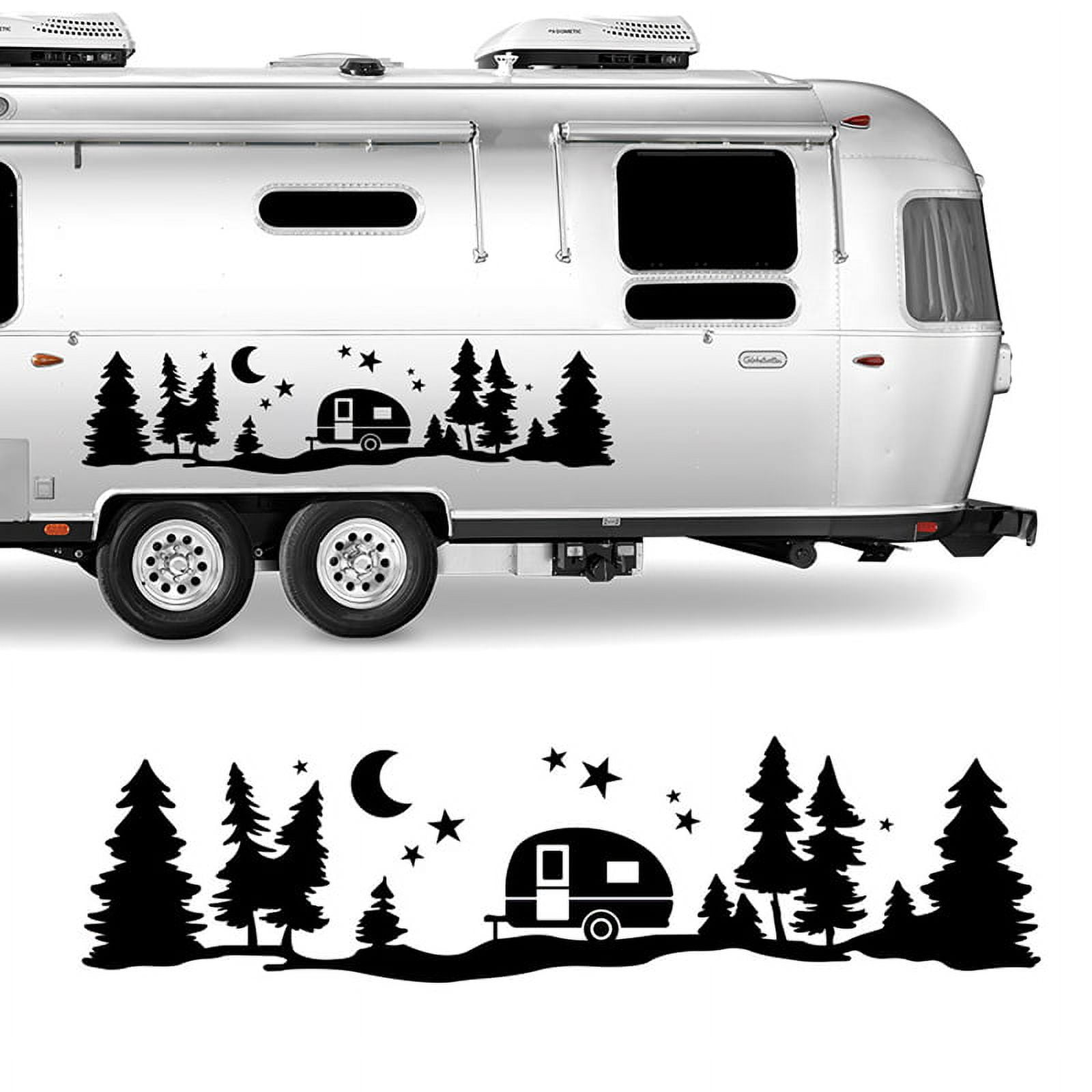 Trees Forest Vinyl Body Decal Sticker for SUV RV Van Caravan Offroad ...