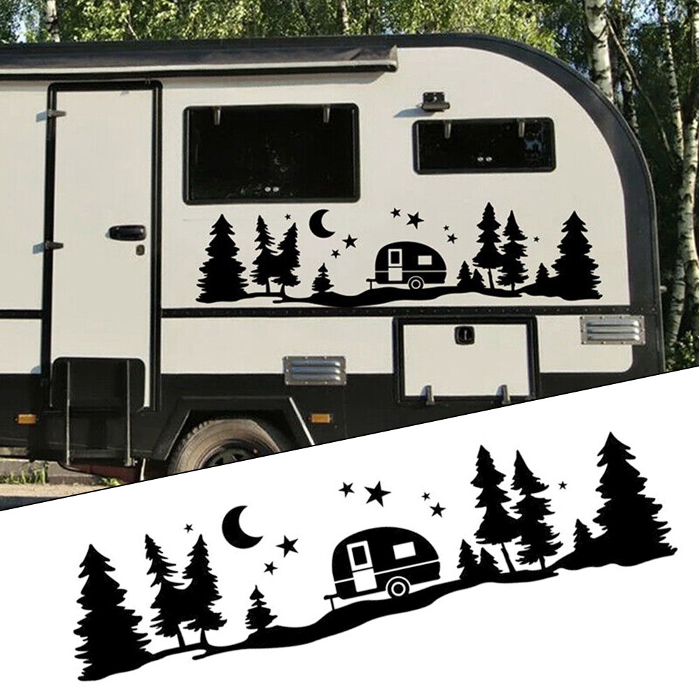 Trees Forest Vinyl Body Decal Sticker for SUV RV Van Caravan Offroad ...