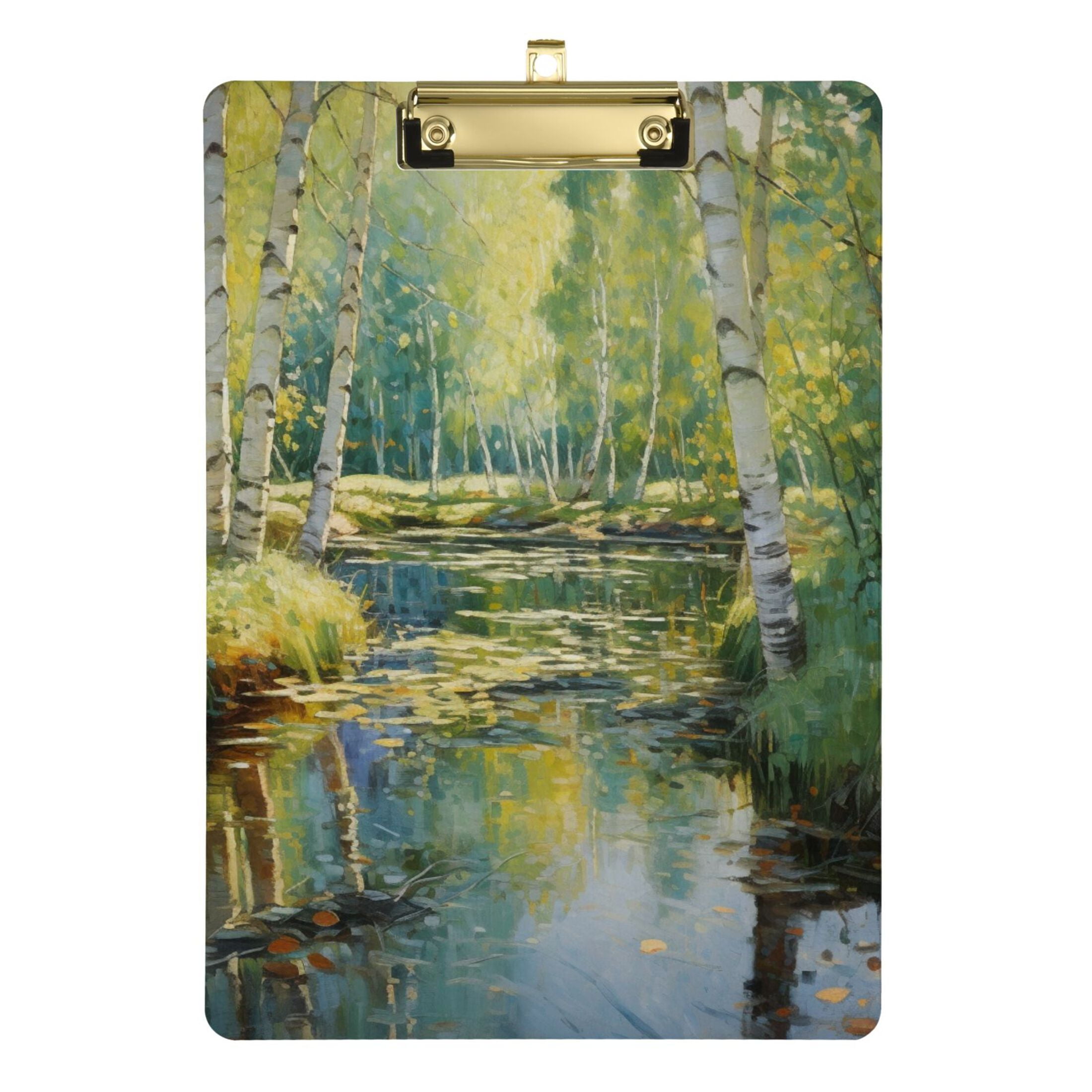 Trees Lake Forest Acrylic Clipboards 12 x 9 Inch A4 Size with Low ...