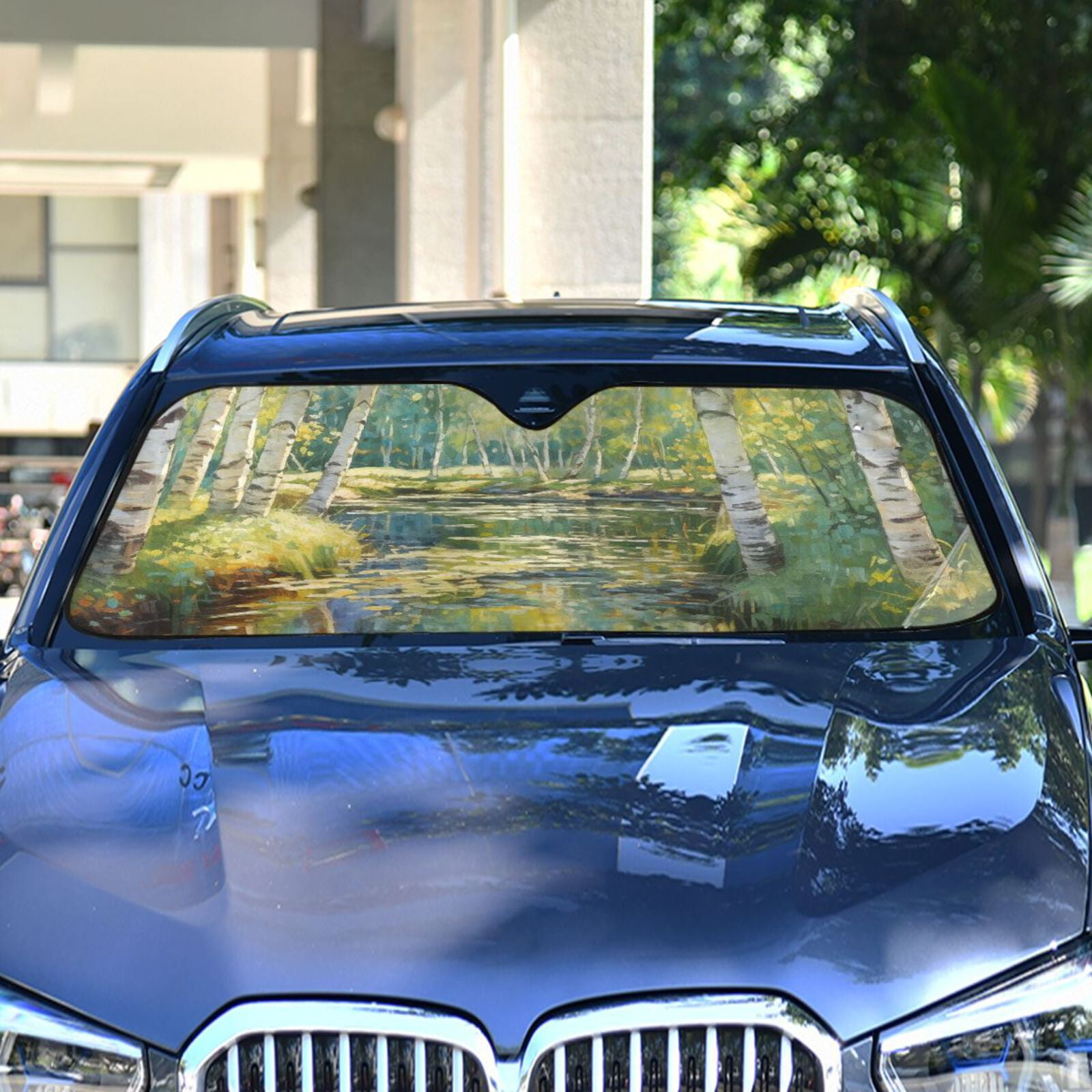 Trees Lake Forest Automotive Front Car Windshield Sun Shade Reflector ...