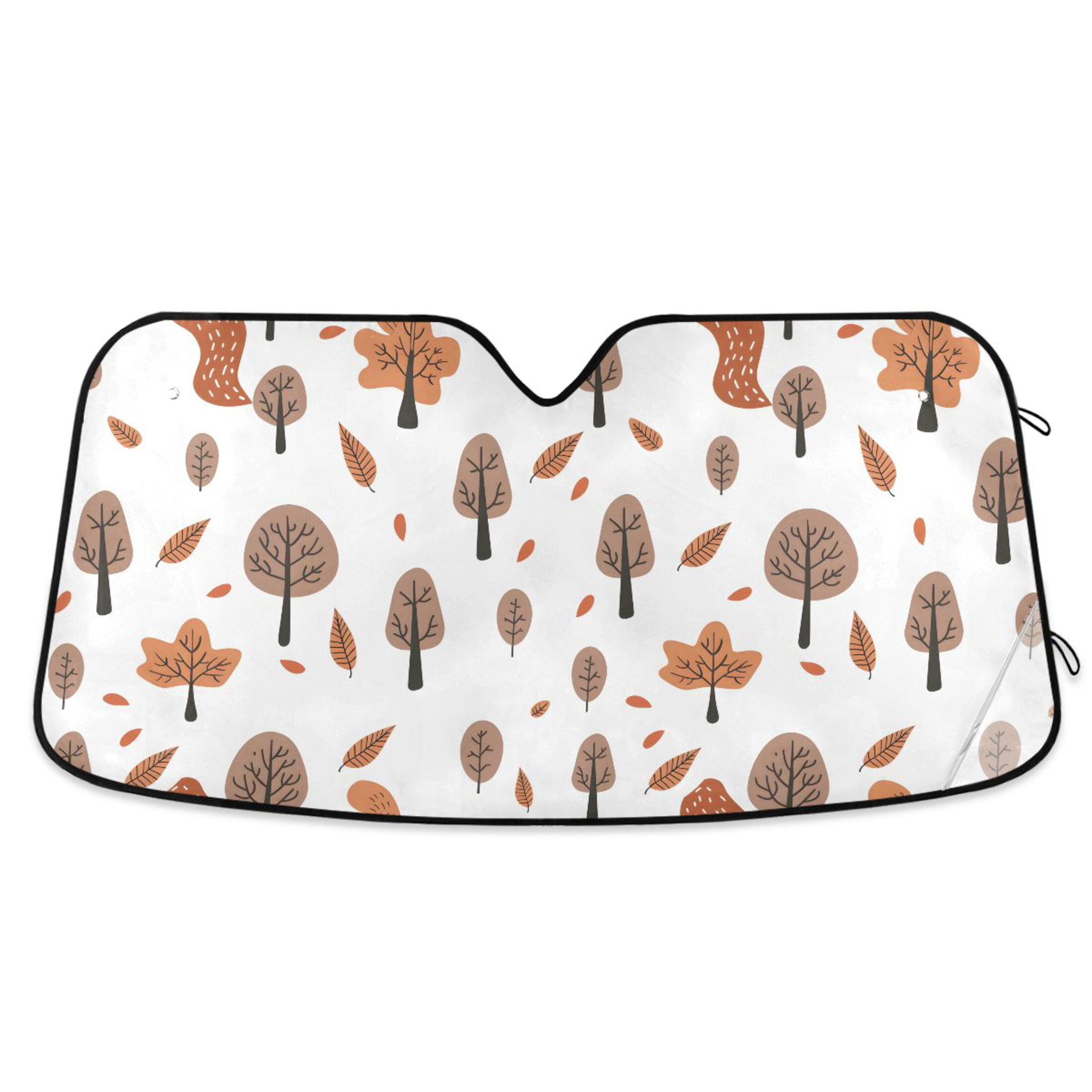Trees Leaf Car Windshield Sun Shade Foldable Car Front Window Visor ...