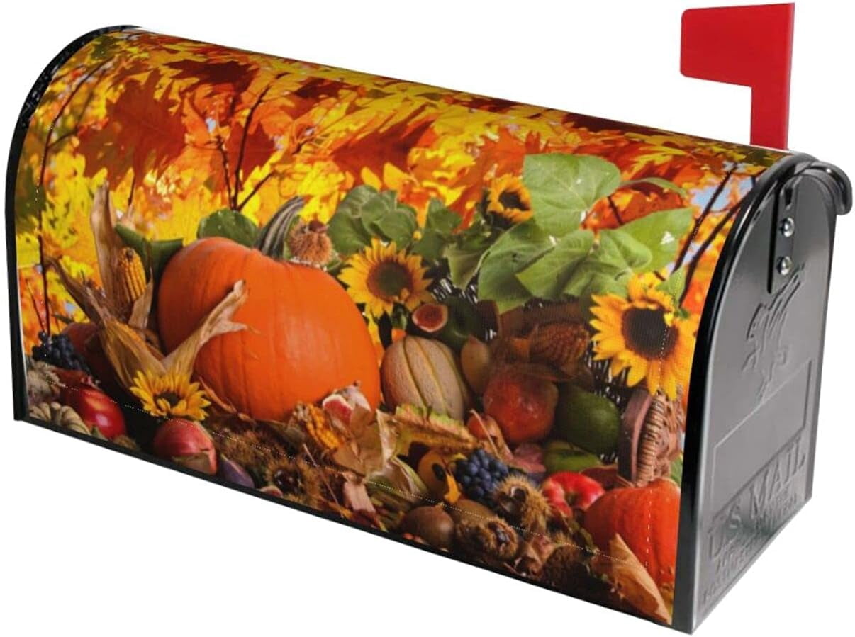 Trees Nature Leaves Mailbox Covers Standard Size Thanksgiving Pumpkin ...