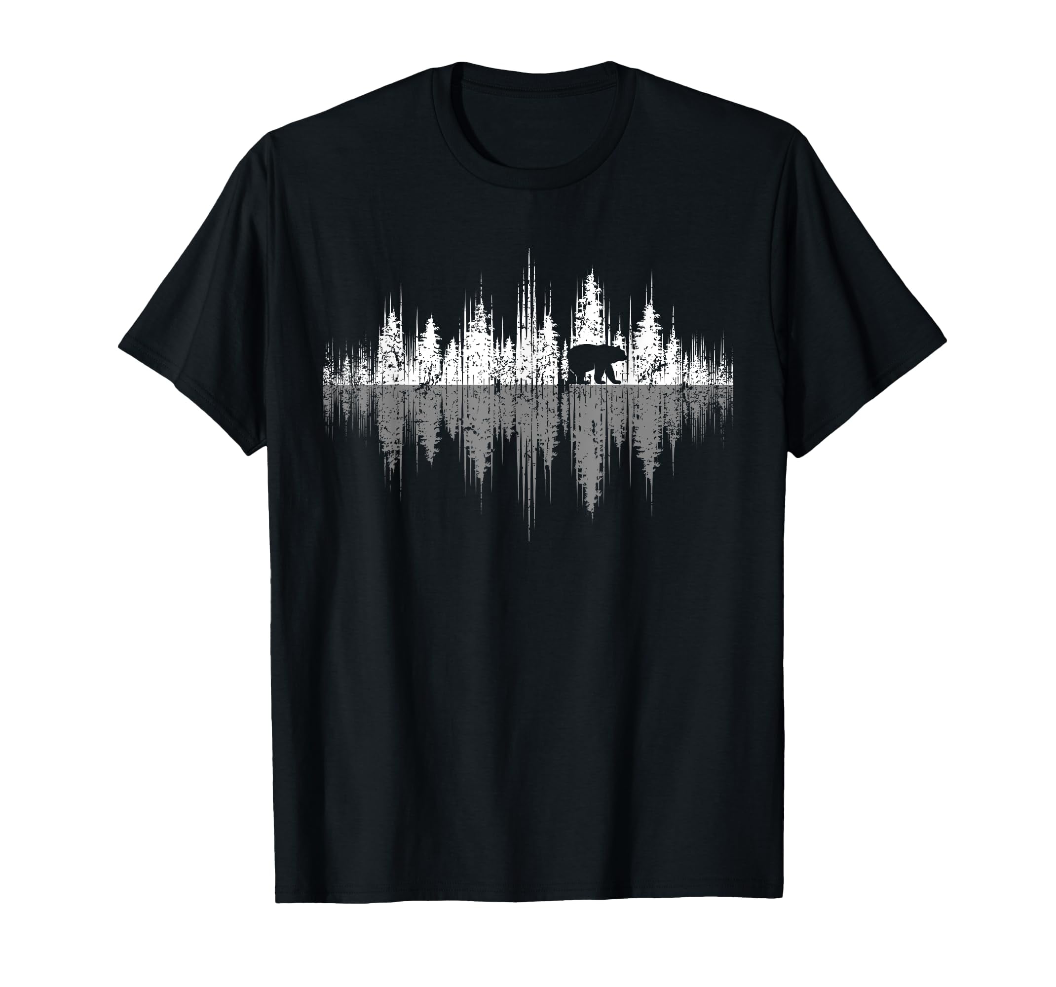 Trees Reflection Wildlife Nature Animal Bear Outdoor Forest T-Shirt ...