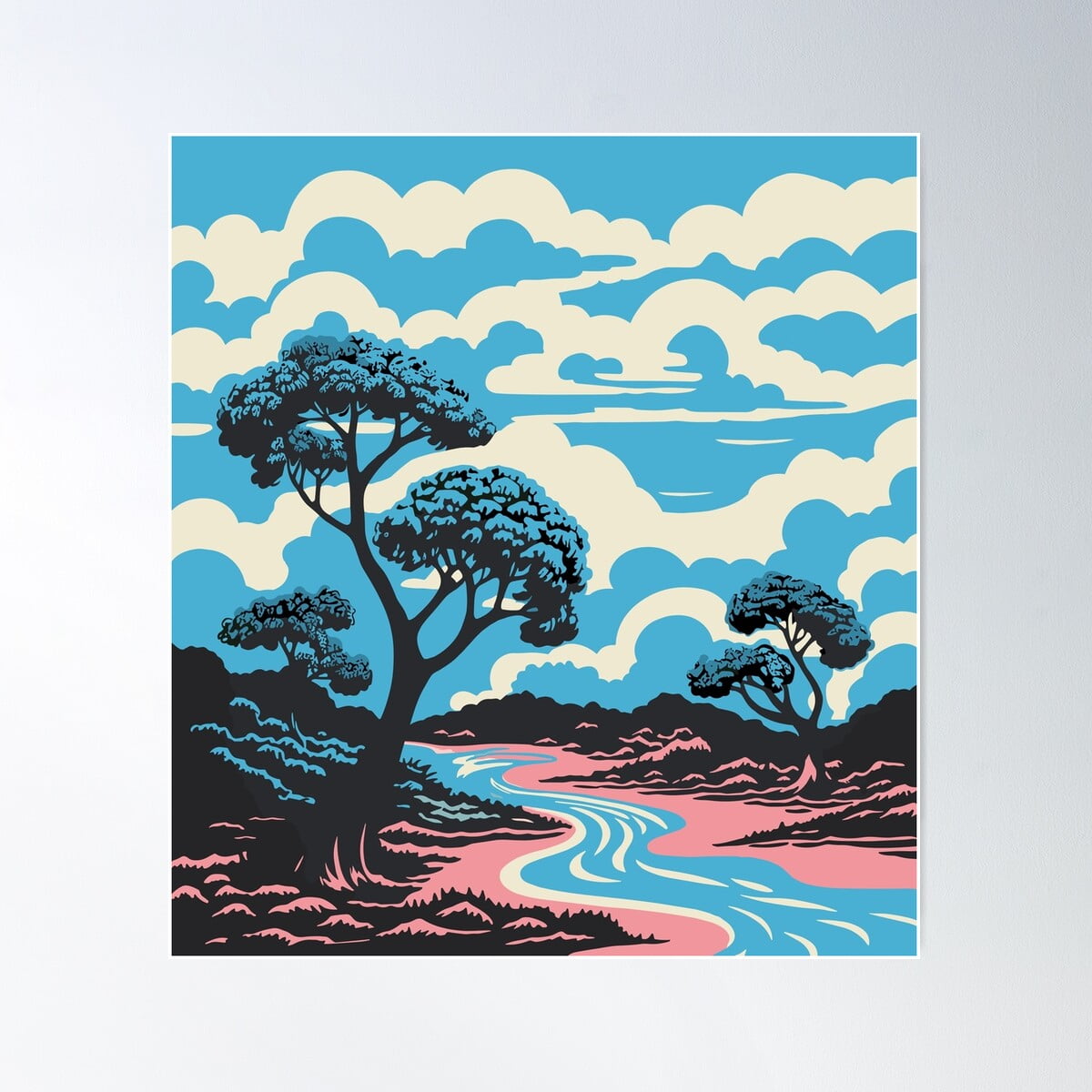 Trees River Clouds Henri Matisse Fauvism Poster Wall Art, Modern Wall ...