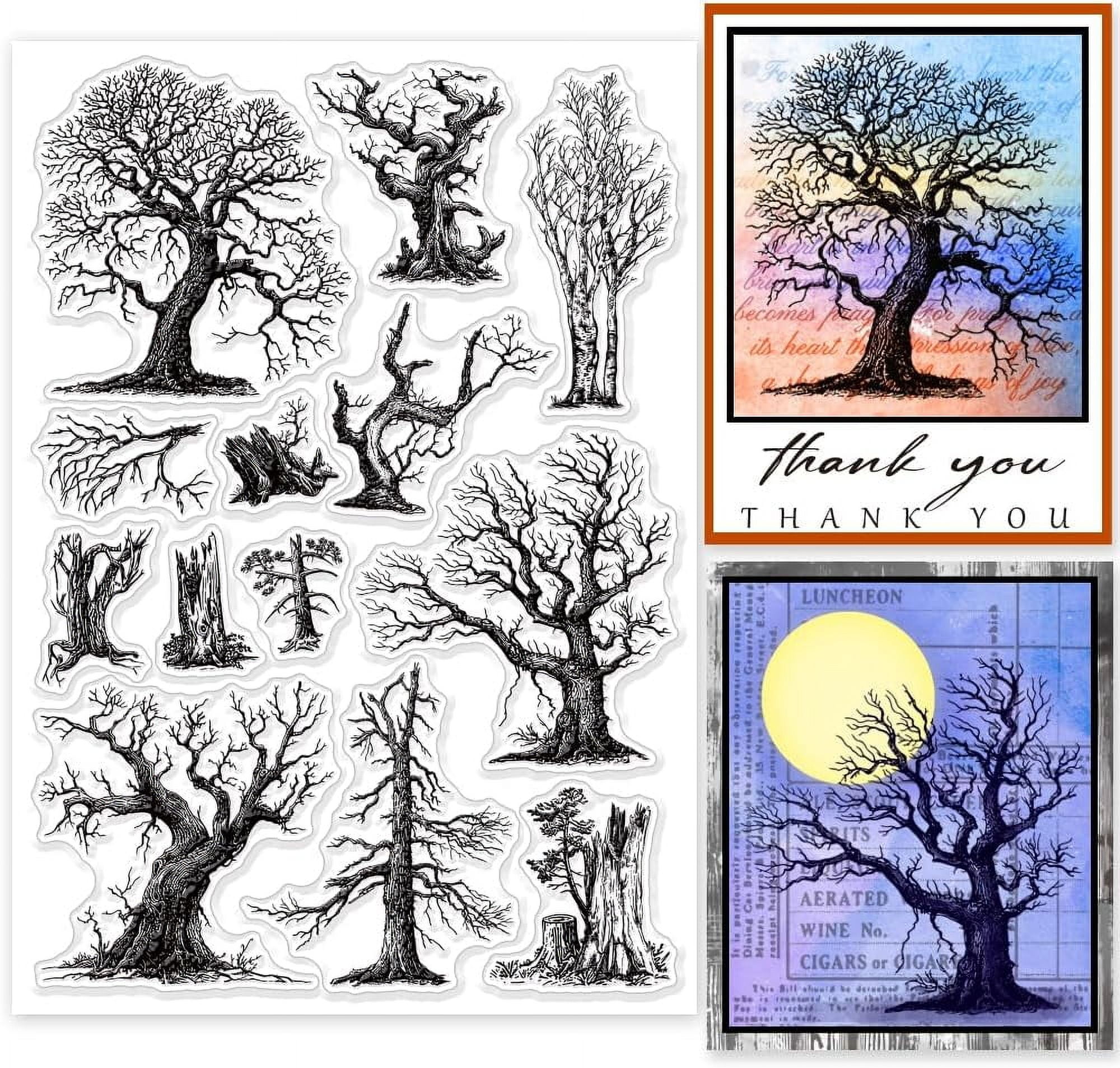 Trees Trunk Nature Clear Stamps for Card Making Tree Trunk Clear ...